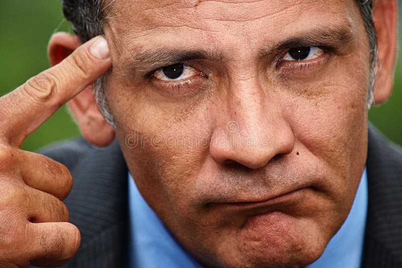 Hispanic Businessman Thinking Stock Image - Image of latino, career ...