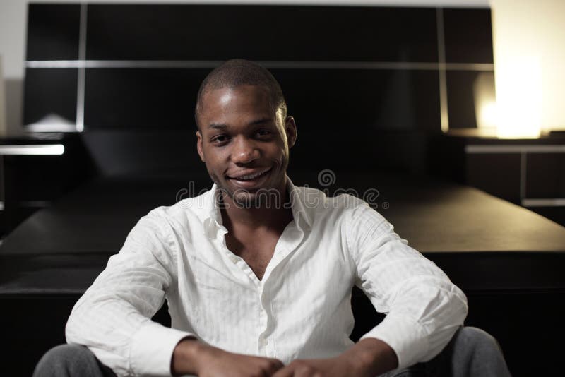 Handsome African American Man Stock Photo - Image of smiling, male ...