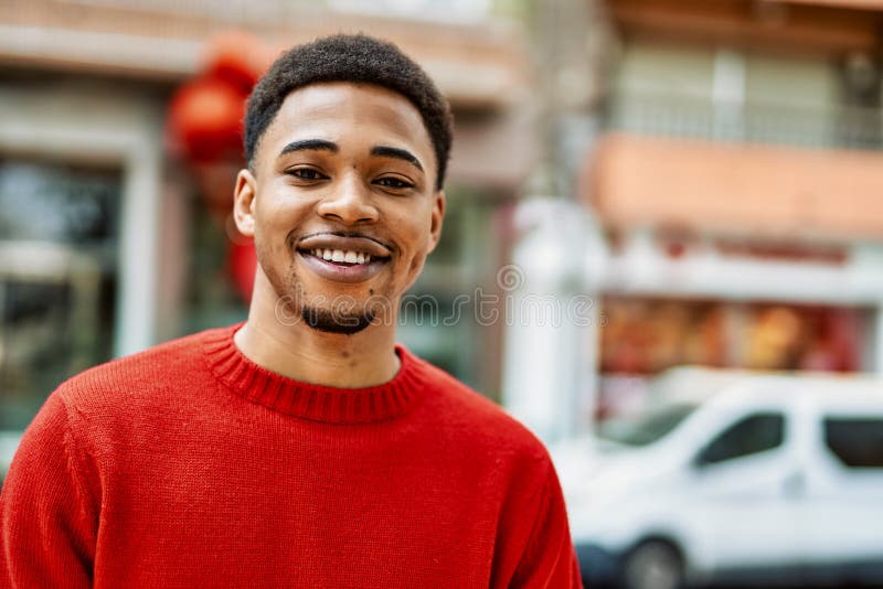 Handsome African American Man Outdoors Stock Photo - Image of ...