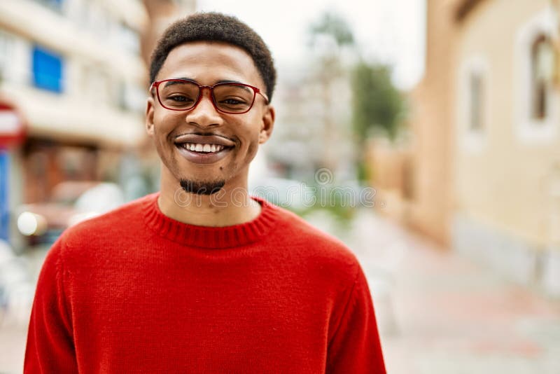 Handsome African American Man Outdoors Stock Image - Image of lifestyle ...