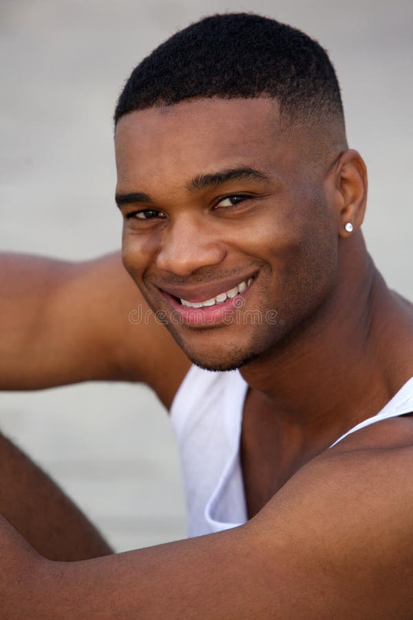 Handsome African American Young Man Smiling Stock Image Image Of