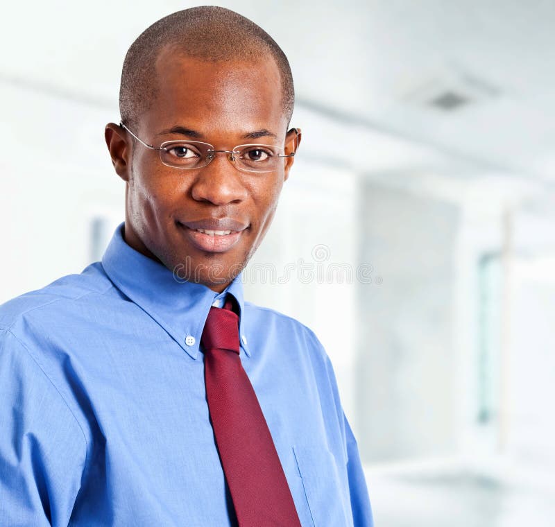 African American Businessman Stock Photo - Image of message, afro: 67678508