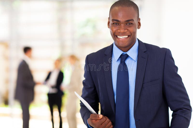 Handsome African Businessman Stock Photo - Image of closeup, modern ...