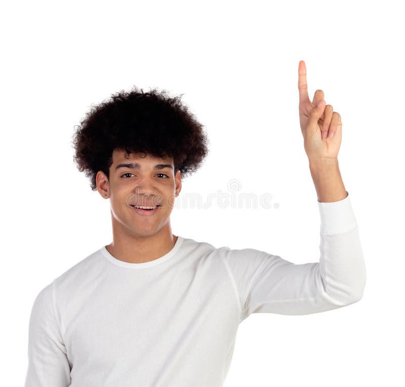 Handsome Afro Guy With His Right Hand On The Heart Stock Photo - Image ...