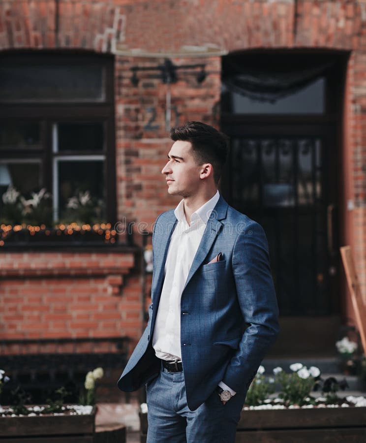 Handsome ambitious man stock photo. Image of human, male - 181755858