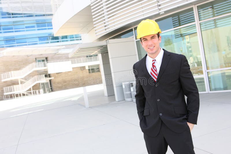 Handsome Architect at Site stock image. Image of male - 14147001