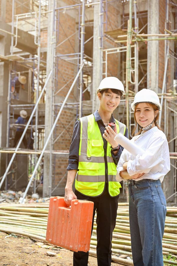 Handsome Asian Male Civil Engineer and Female Architect in the ... Handsome Asian Male Civil Engineer and Female Architect in the ...