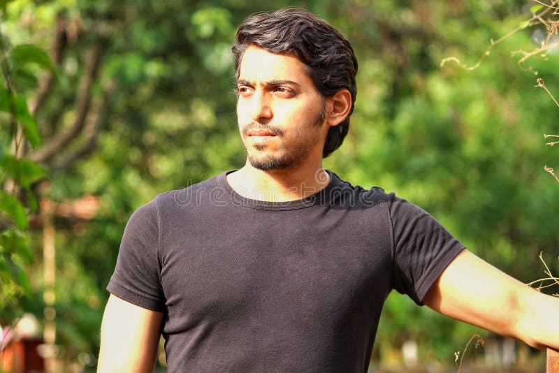 Handsome Asian Man with Beard Posing Stock Image - Image of expression ...