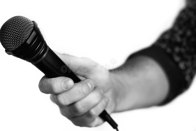 Man Singing Pose Holding Microphone Stock Photos - Free & Royalty-Free ...
