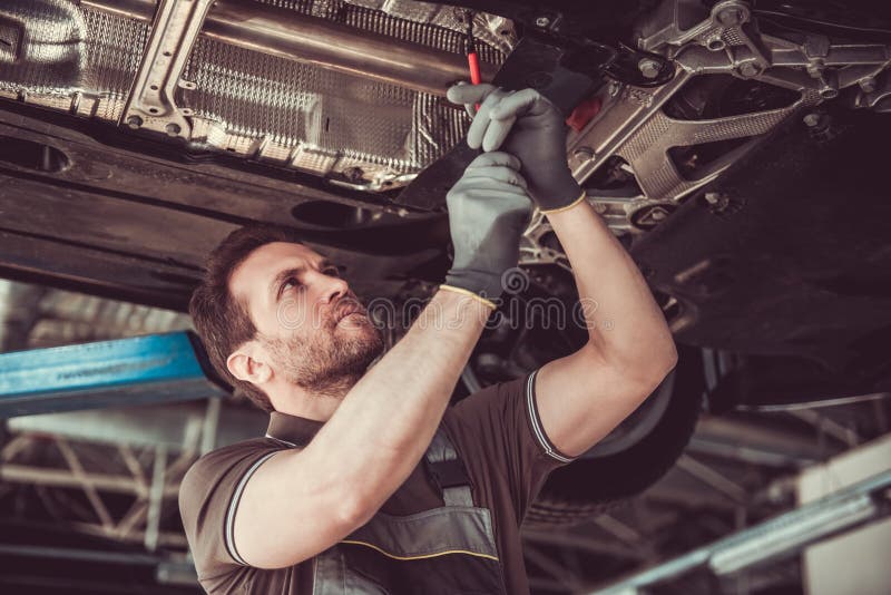 Handsome Auto Service Worker Stock Image - Image of people, black: 90925699