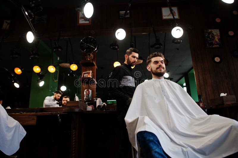 Barbershop, barber at work stock photo. Image of caucasian - 229899968