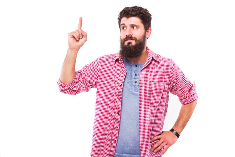 Handsome Bearded Man Have an Idea Stock Image - Image of businessman ...