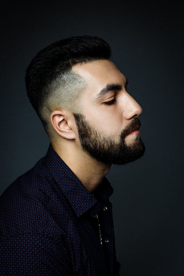 Handsome bearded man stock image. Image of adult, shirt - 77976307