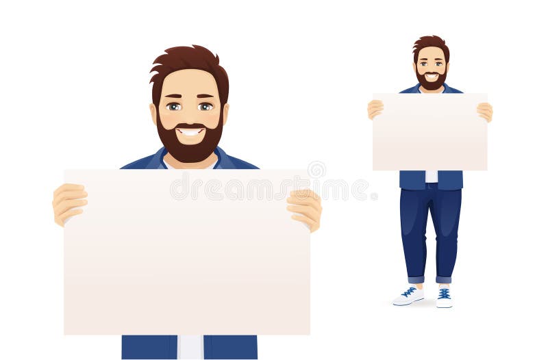 Big man presenting stock vector. Illustration of businessman - 210168948
