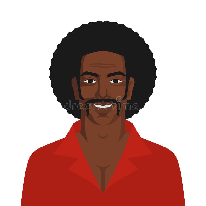 Black Man Cartoon Afro
