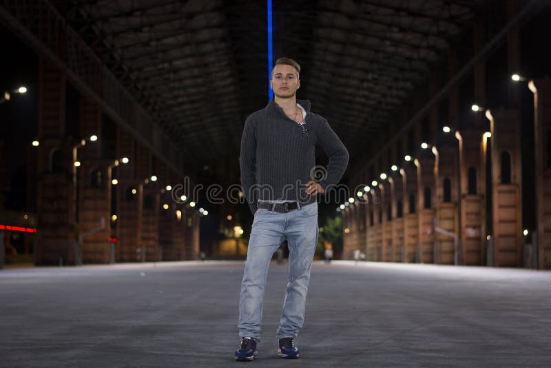Handsome Blond Young Man Alone in Urban Setting Stock Image - Image of ... Handsome Blond Young Man Alone in Urban Setting Stock Image - Image of ...