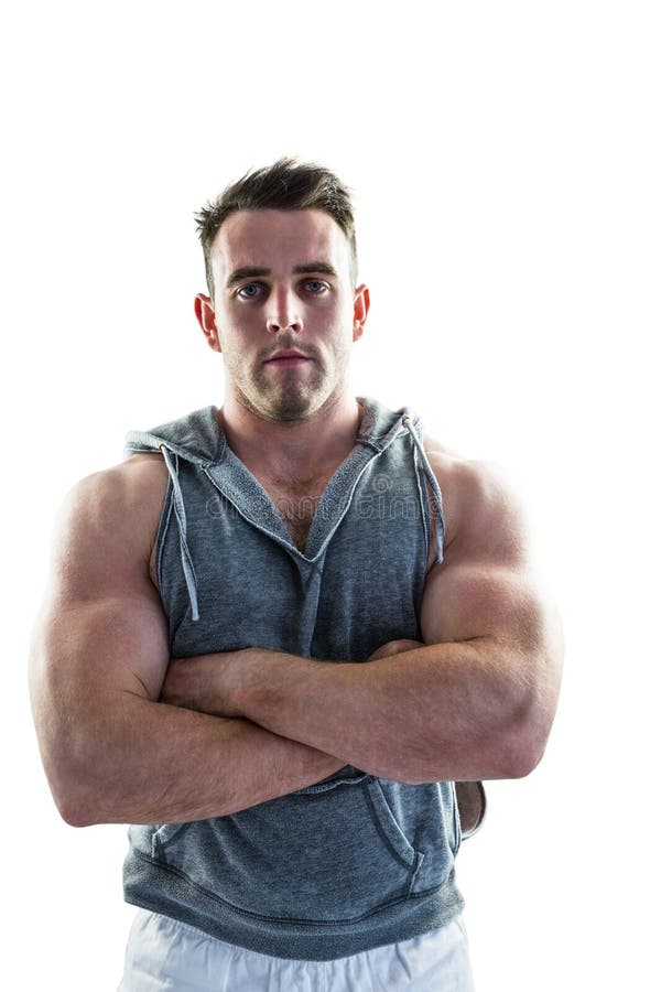 Bodybuilder arms crossed stock photo. Image of caucasian - 47293712