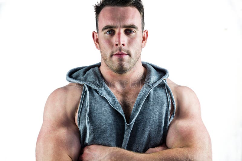 Bodybuilder arms crossed stock photo. Image of caucasian - 47293712