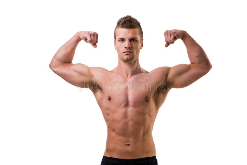 Handsome Bodybuilder Doing Classic Biceps Pose Stock Photo - Image of ...