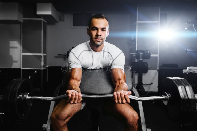 Bodybuilder Guy in Gym Hands Close Up Stock Photo - Image of beauty ...