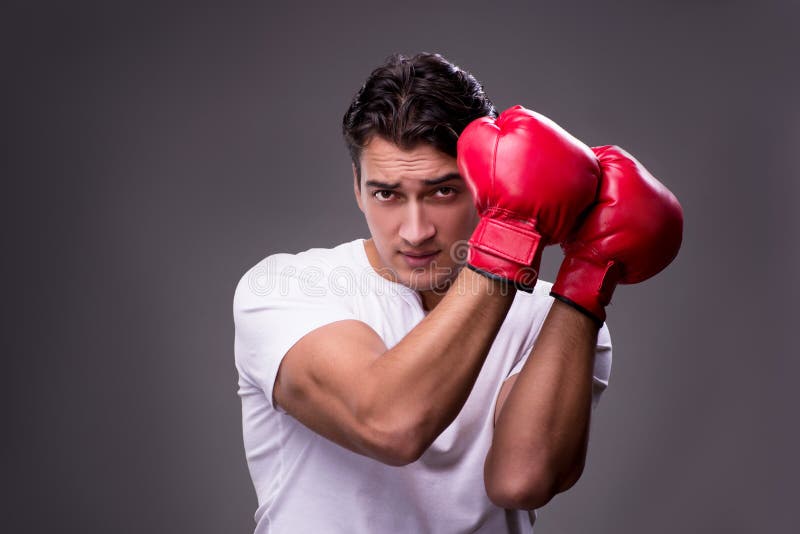 The Handsome Boxer in Boxing Concept Stock Photo - Image of competitive ...