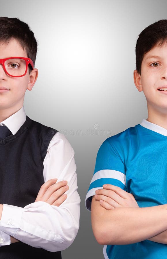 Handsome Boy in School Clothes and .sportswear Stock Image - Image of ...