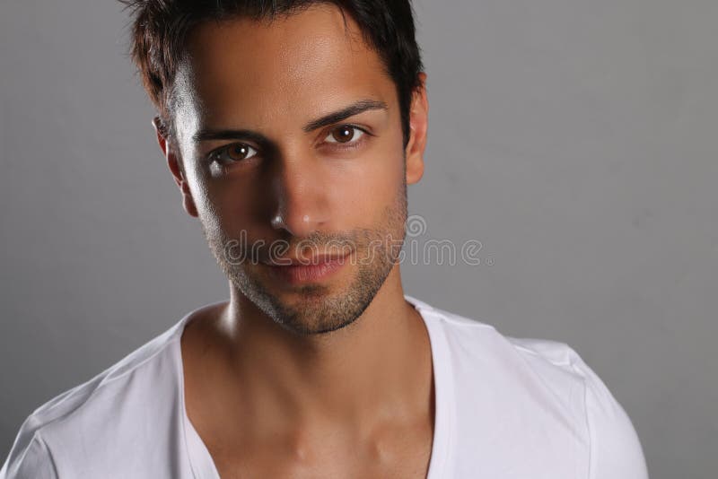 Handsome Brown Man Model Posing Stock Photo - Image of young ...