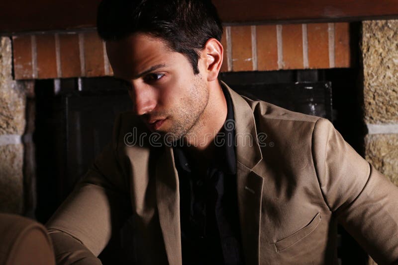 Handsome brown man stock image. Image of chic, beautiful - 74465397