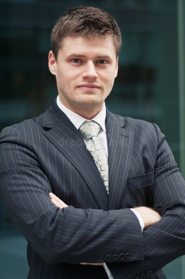 Handsome businessman stock photo. Image of cool, bank - 12224774