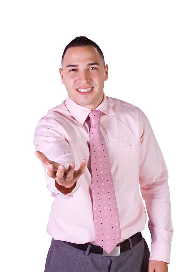 Handsome Businessman Extending His Empty Hand Stock Image - Image of ... Handsome Businessman Extending His Empty Hand Stock Image - Image of ...