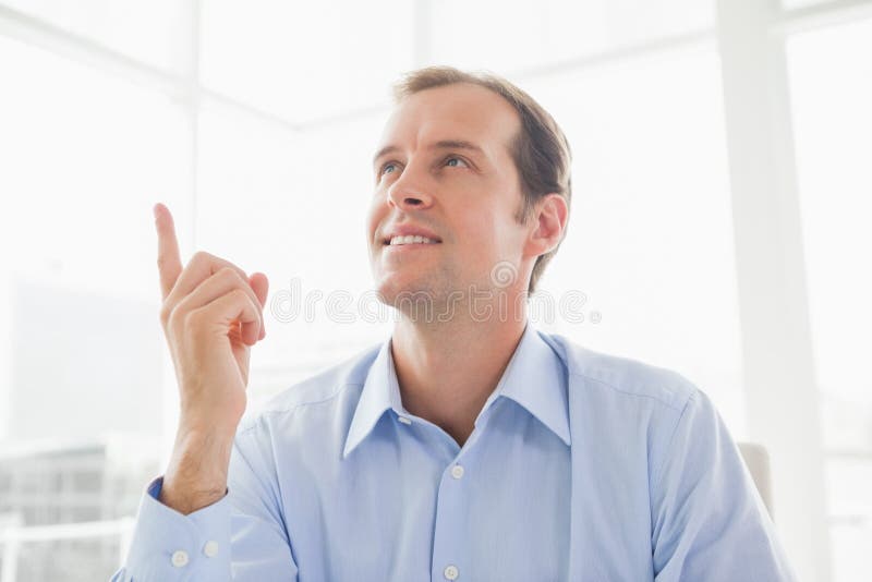 Handsome Businessman Getting an Idea Stock Photo - Image of casual ...