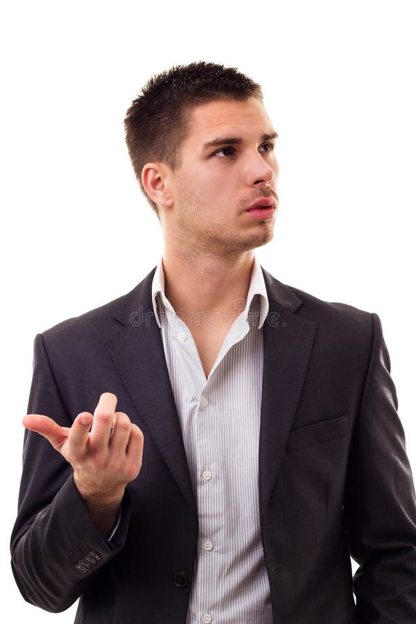Young male explaining stock image. Image of hand, person - 40803849