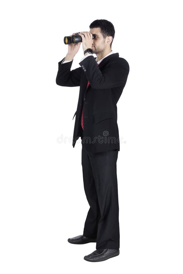 Man Using Binocular stock image. Image of monitoring - 28151945