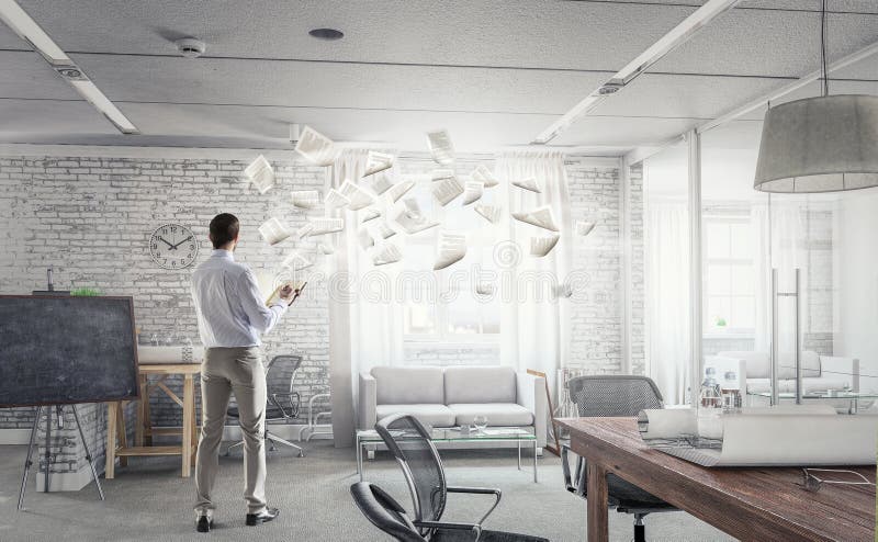 Handsome Busy Businessman Making Notes Stock Image - Image of office ...