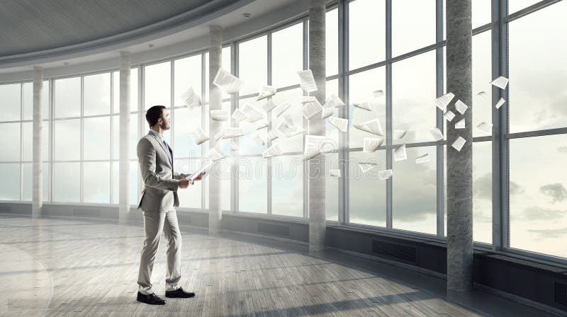 Handsome Busy Businessman Making Notes Stock Image - Image of work ...