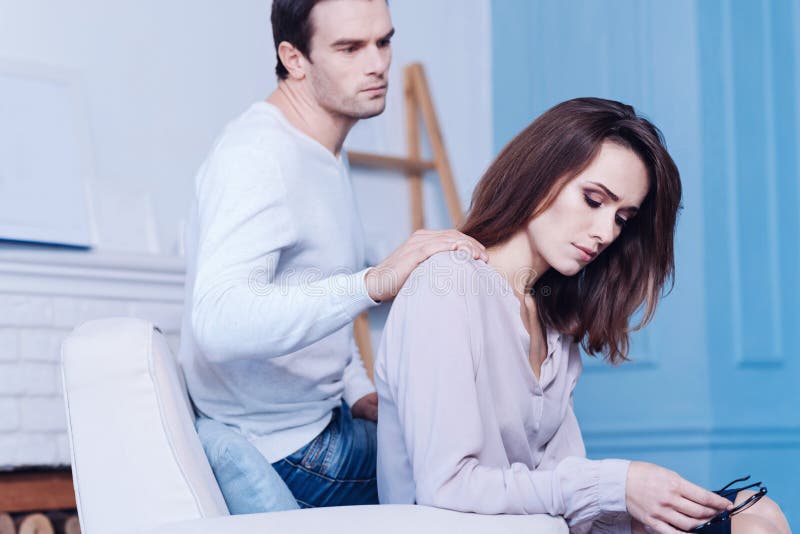 Handsome Caring Man Supporting His Girlfriend Stock Image - Image of ...