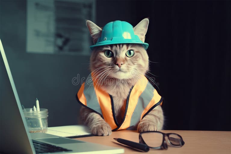 Cat Engineer Stock Illustrations – 472 Cat Engineer Stock Illustrations ...