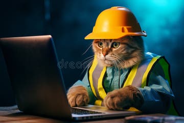 Cat Engineer Stock Illustrations – 452 Cat Engineer Stock Illustrations ...