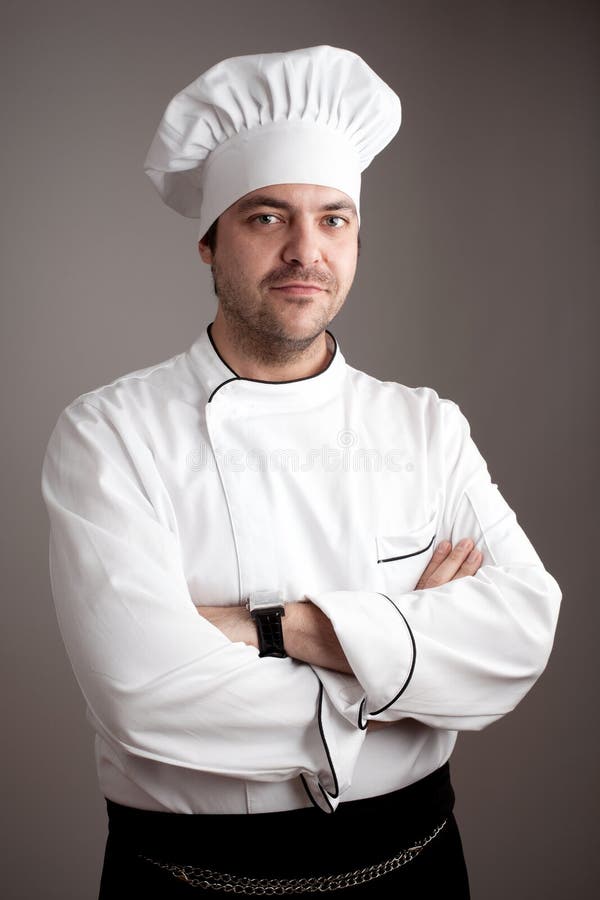 Handsome chef stock photo. Image of looking, hand, attractive - 31623316