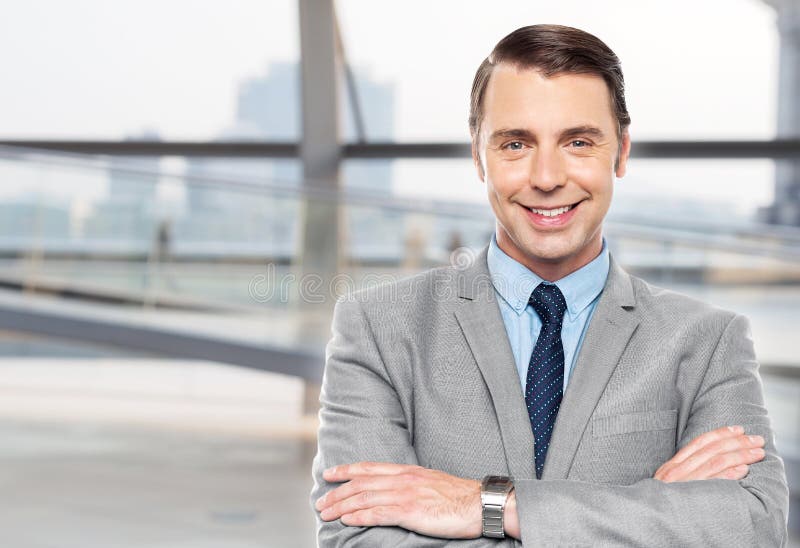 Handsome Confident Business Executive Stock Photo - Image of corporate ...