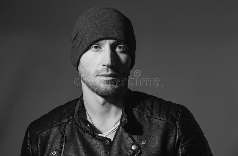 Handsome Confident Man. Serious Guy Posing in Studio. Stock Photo ...