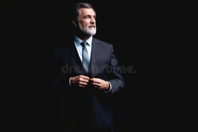 Handsome Mature Business Man on Black Background Stock Photo - Image of ... Handsome Mature Business Man on Black Background Stock Photo - Image of ...