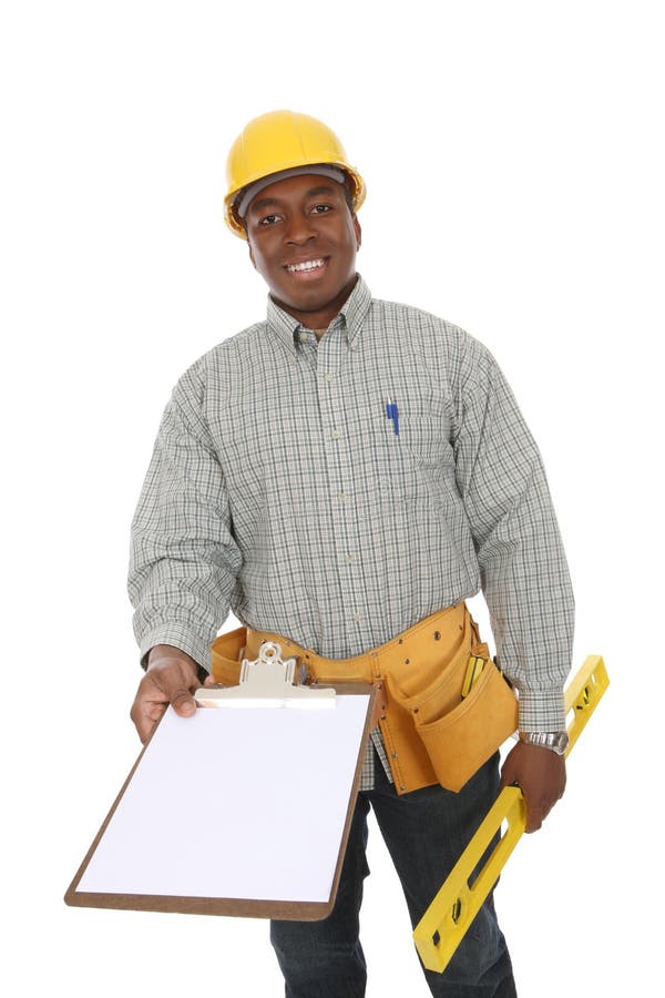 Handsome Construction Man stock image. Image of sign, american - 8470077