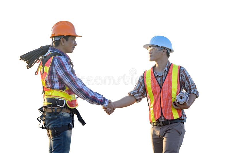 Handsome Construction Worker with Yellow Jaket Showing Thumbs Stock ...