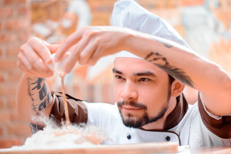 Handsome Cook in the Kitchen Stock Photo - Image of indoors, beauty ...