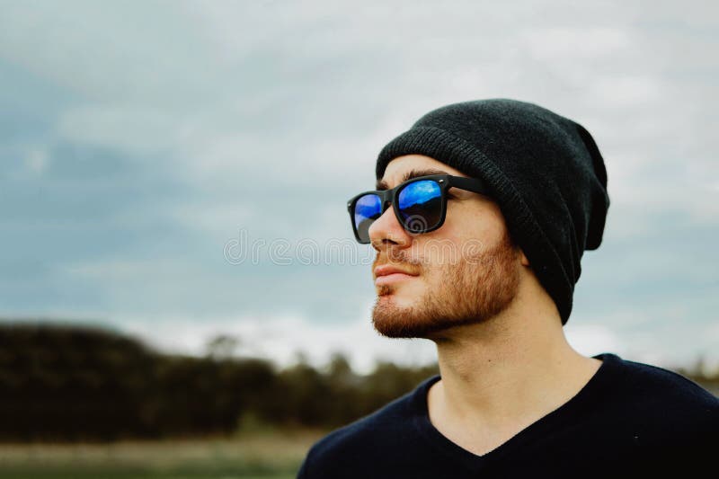 Handsome Cool Young Man with Sunglasses Stock Image - Image of casual ...