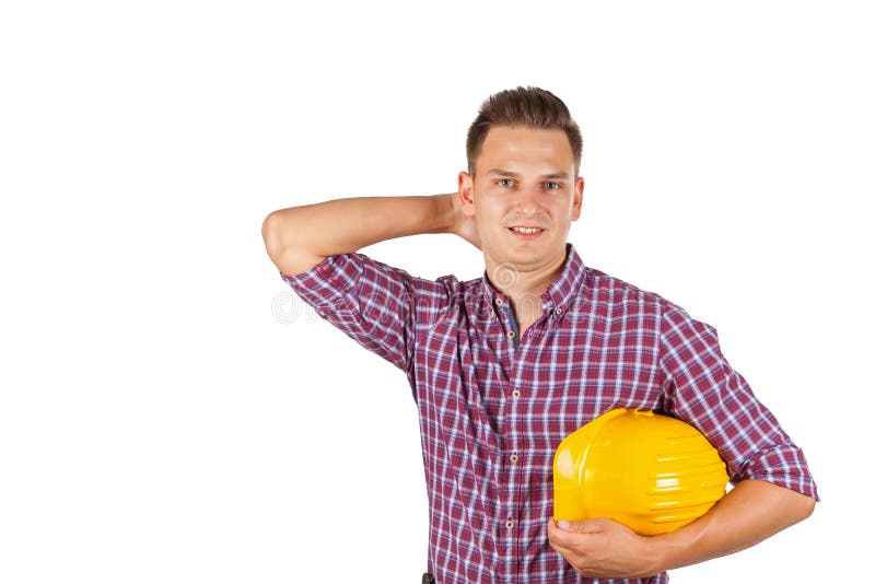 Handsome Construction Worker Stock Image - Image of engineer, handyman ...