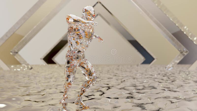 Handsome 3d Male Breakdance Uprock Version 1, Glass. Loop Animation, 3d ...