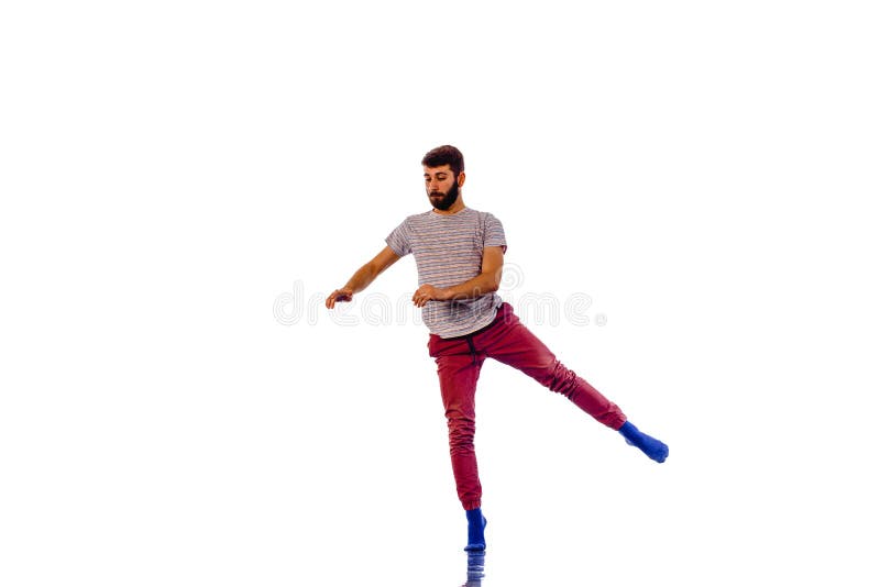Handsome Dancer Posing on a Studio Background Stock Image - Image of ...