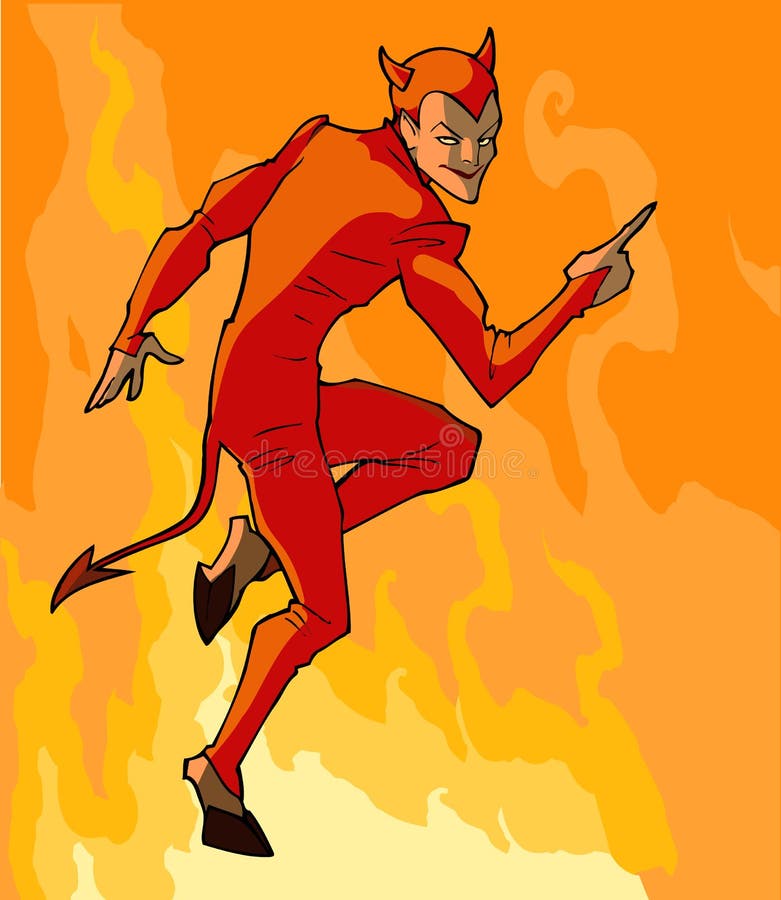 Handsome devil stock vector. Illustration of hand, hell - 39294458